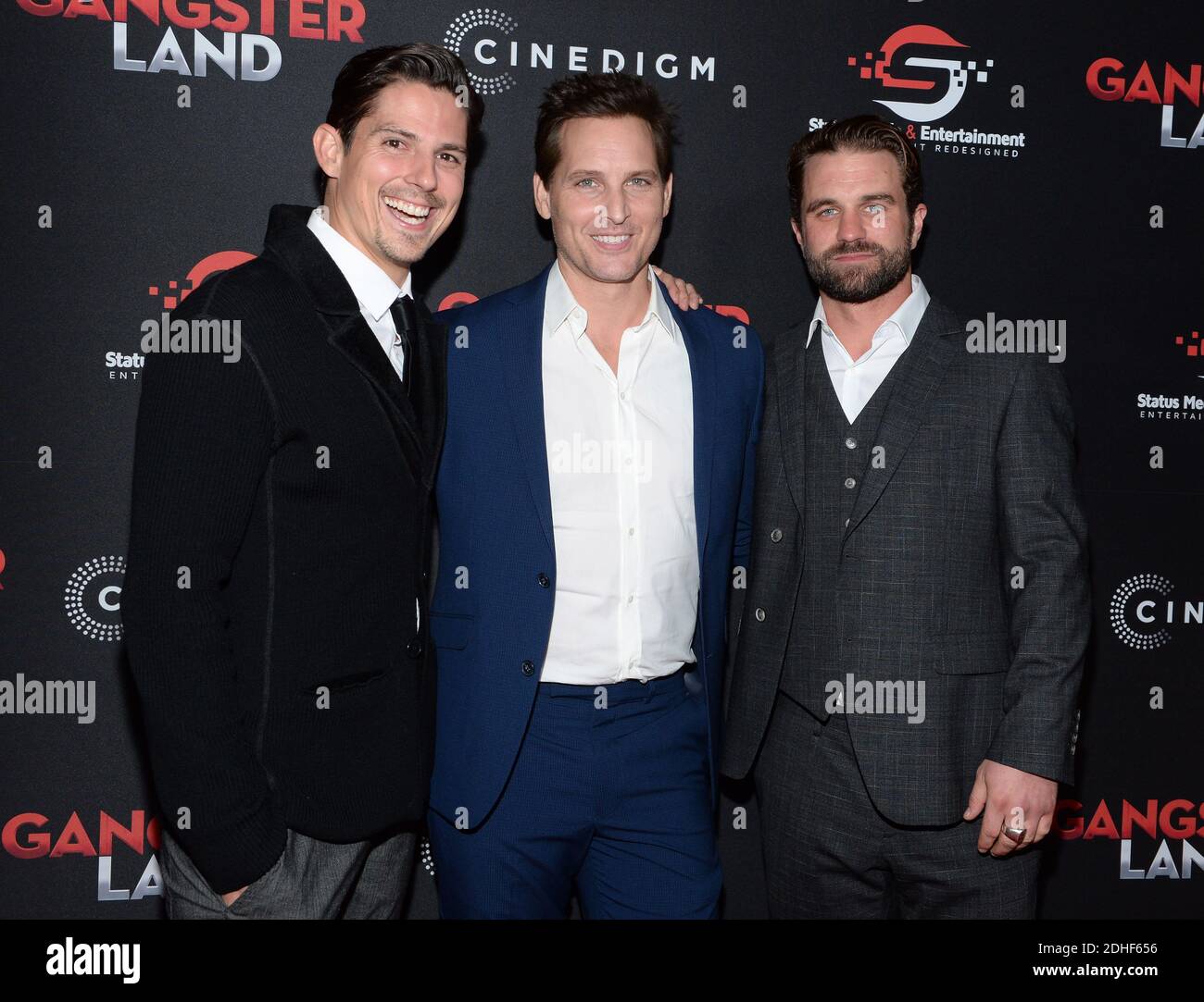 Sean Faris, Peter Facinelli and Milo Gibson attend the Gangster Land ...