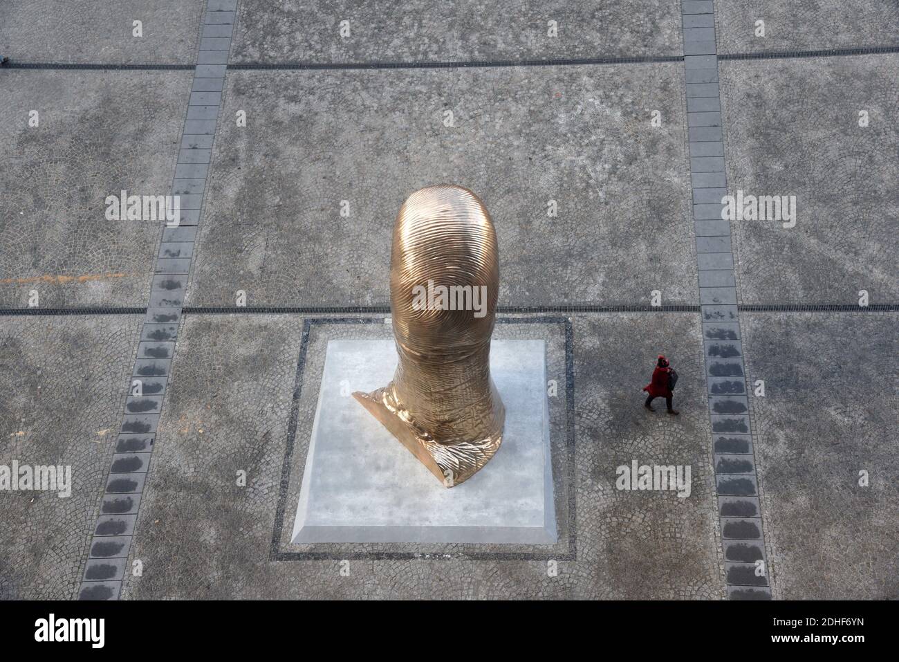 A giant thumb sculpture by late French artist Cesar Baldaccini, known ...
