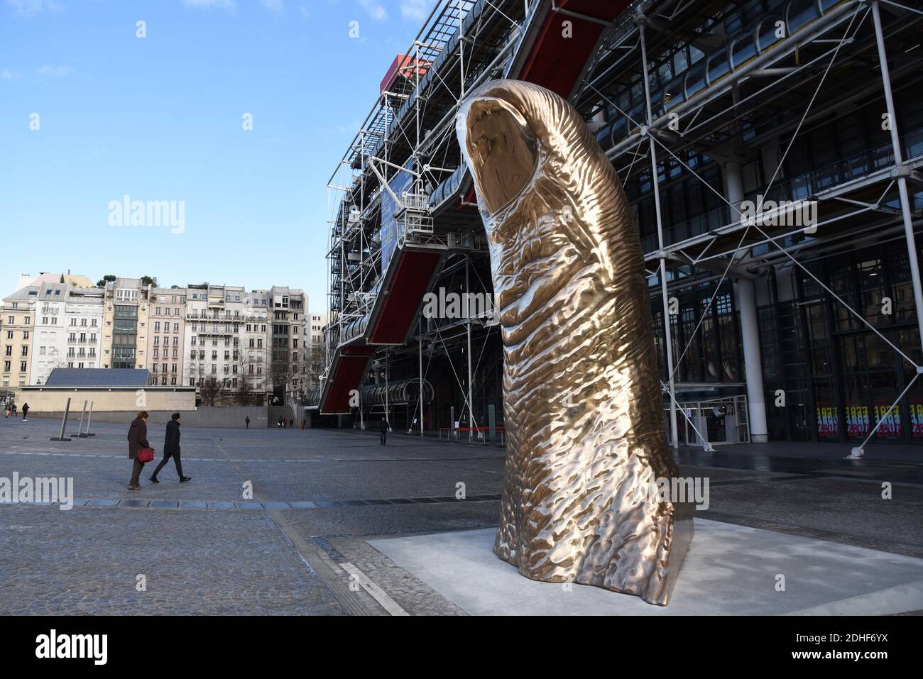 A giant thumb sculpture by late French artist Cesar Baldaccini, known ...