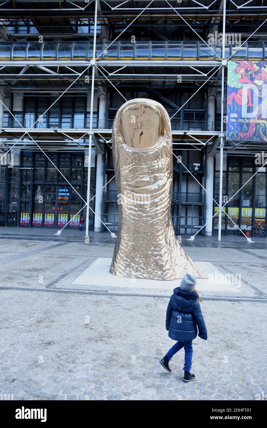 A giant thumb sculpture by late French artist Cesar Baldaccini, known ...
