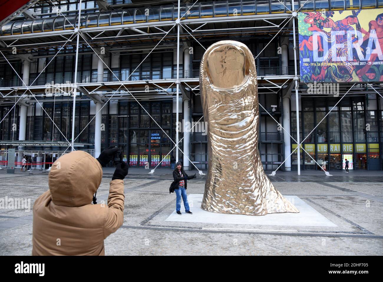 A giant thumb sculpture by late French artist Cesar Baldaccini, known ...