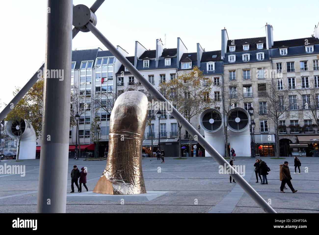 A giant thumb sculpture by late French artist Cesar Baldaccini, known ...