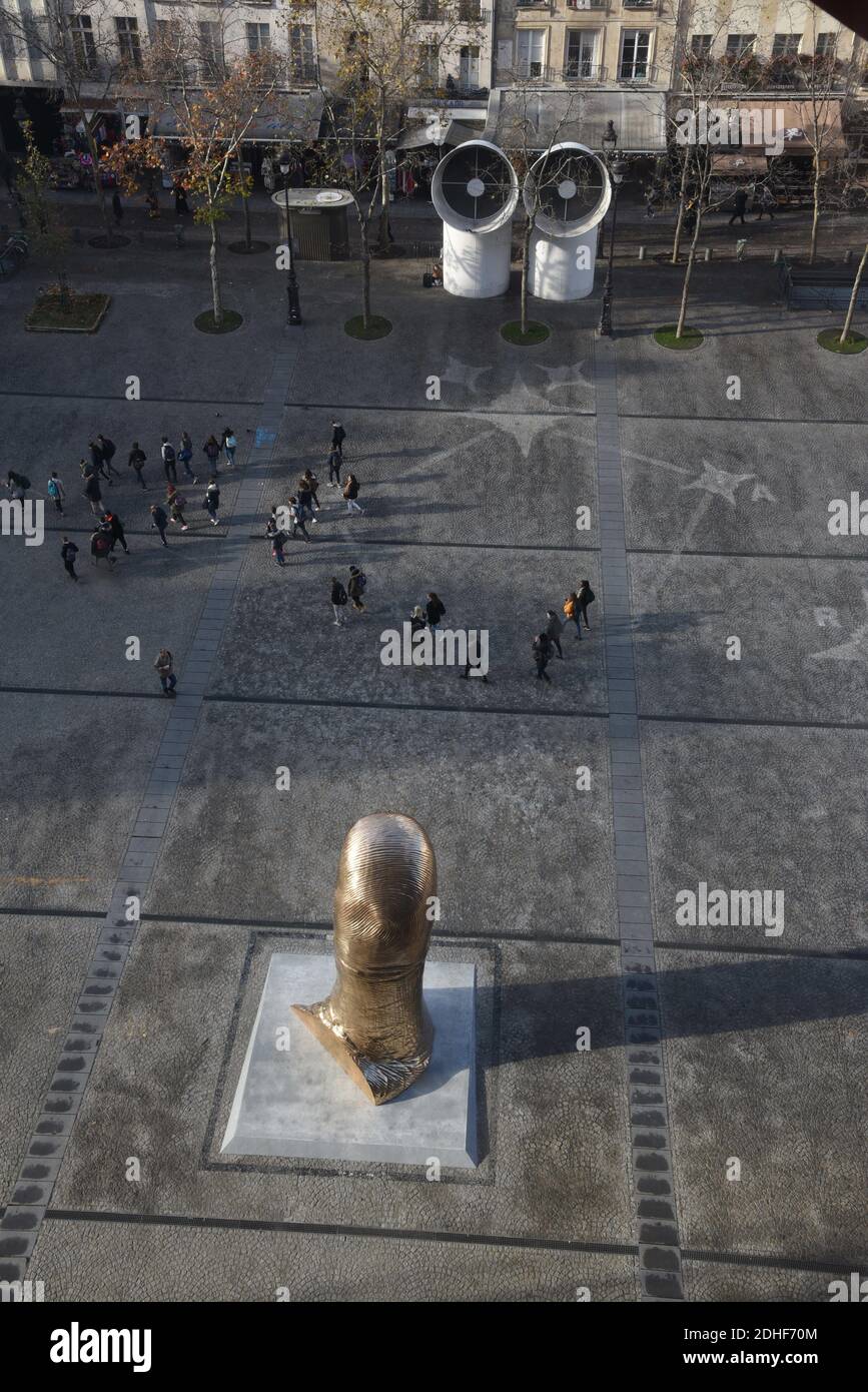 A giant thumb sculpture by late French artist Cesar Baldaccini, known ...