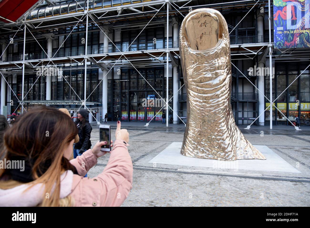 A giant thumb sculpture by late French artist Cesar Baldaccini, known ...
