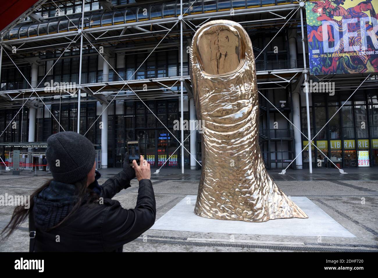 A giant thumb sculpture by late French artist Cesar Baldaccini, known ...