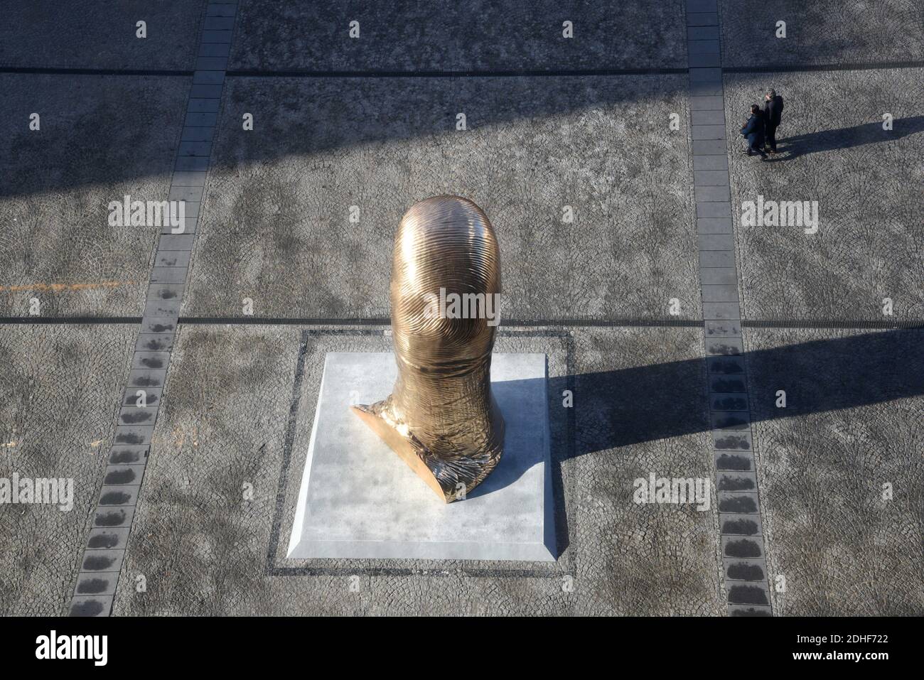 A giant thumb sculpture by late French artist Cesar Baldaccini, known ...