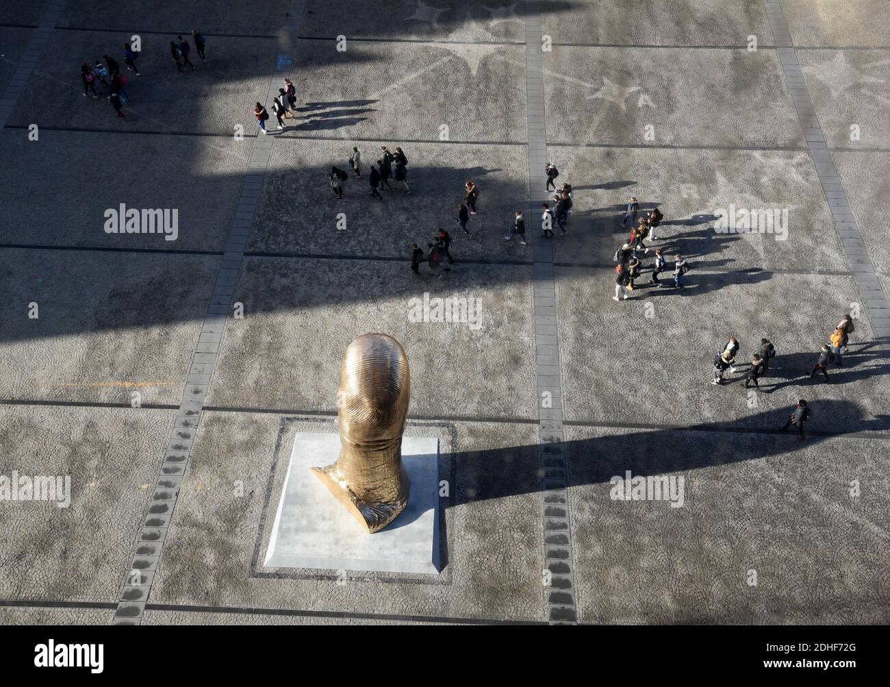 A giant thumb sculpture by late French artist Cesar Baldaccini, known ...