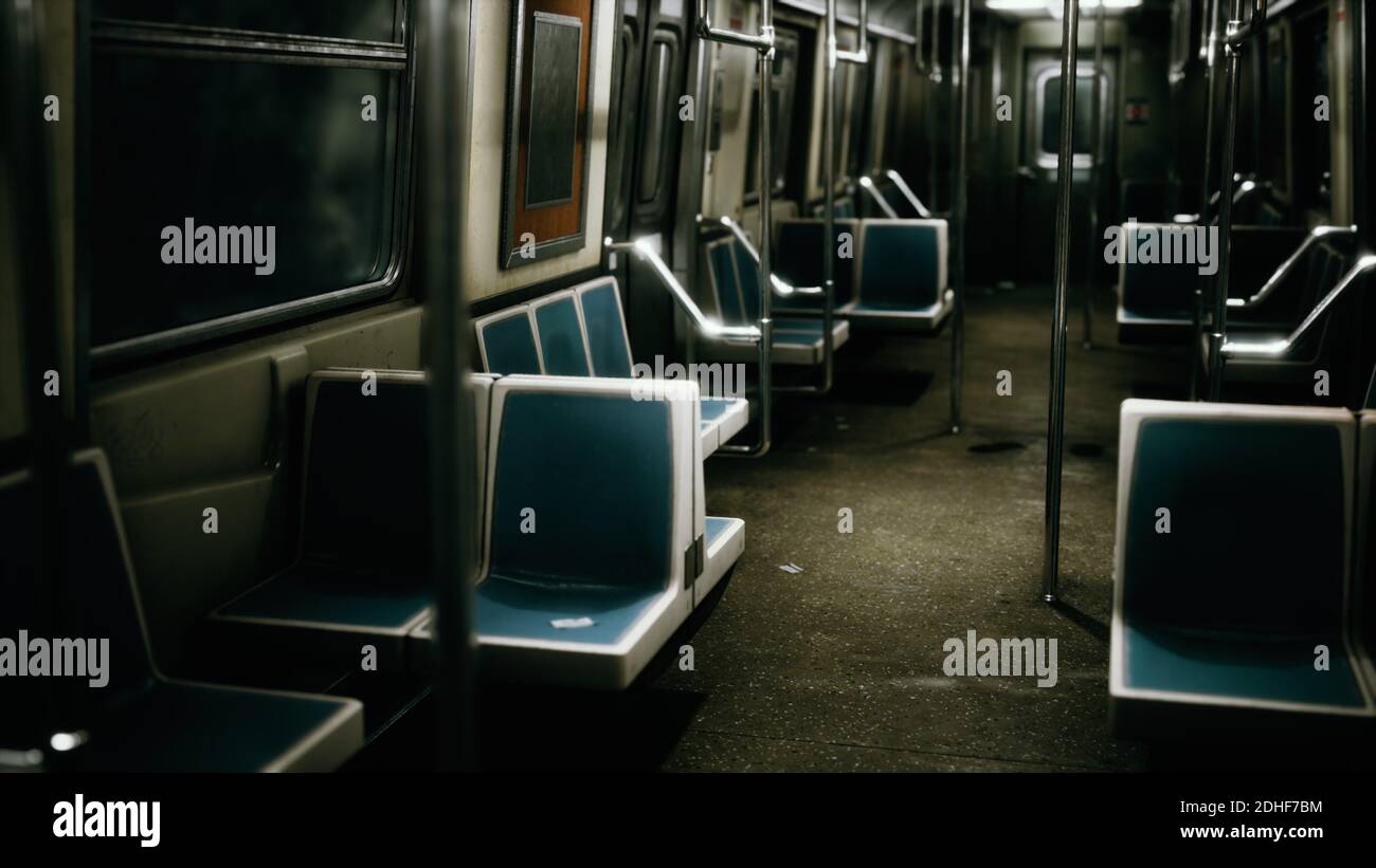 Empty subway car new york hi-res stock photography and images - Alamy