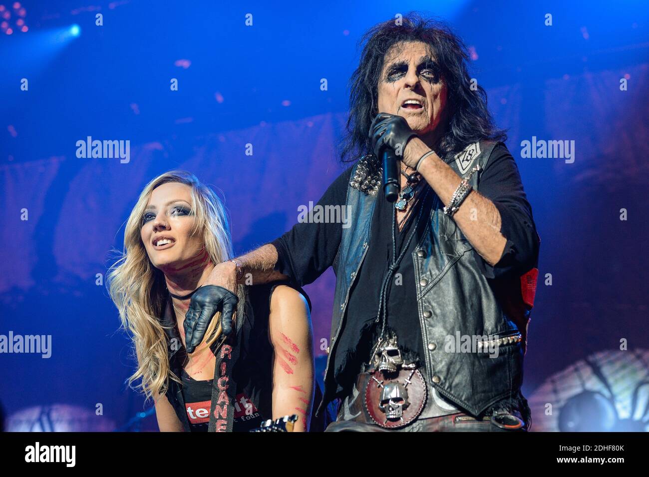 Alice Cooper performs live on stage at Amphitheatre 3000 in Lyon ...