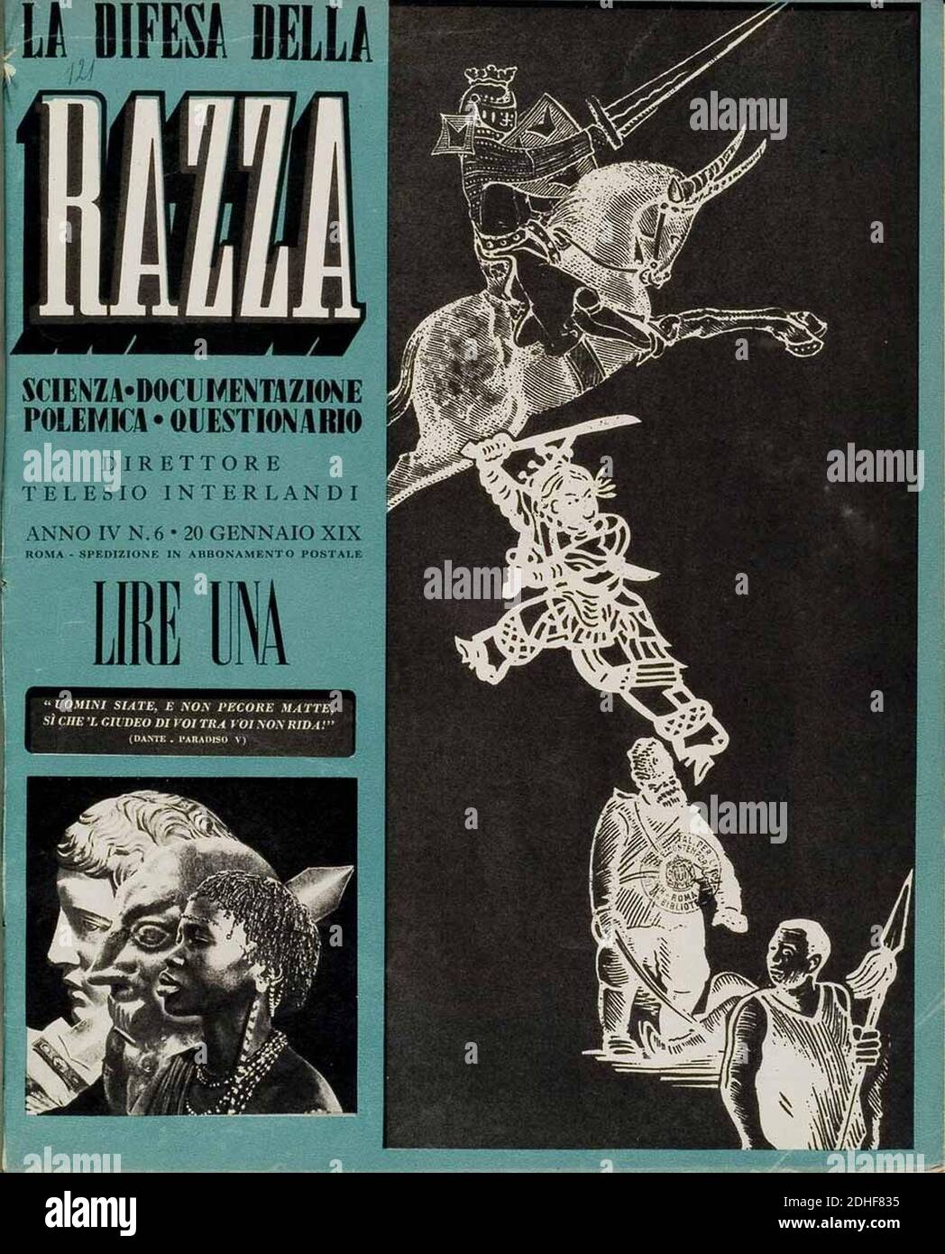 La difesa della razza, anno 4 n.6, Tumminelli, Roma Stock Photo - Alamy