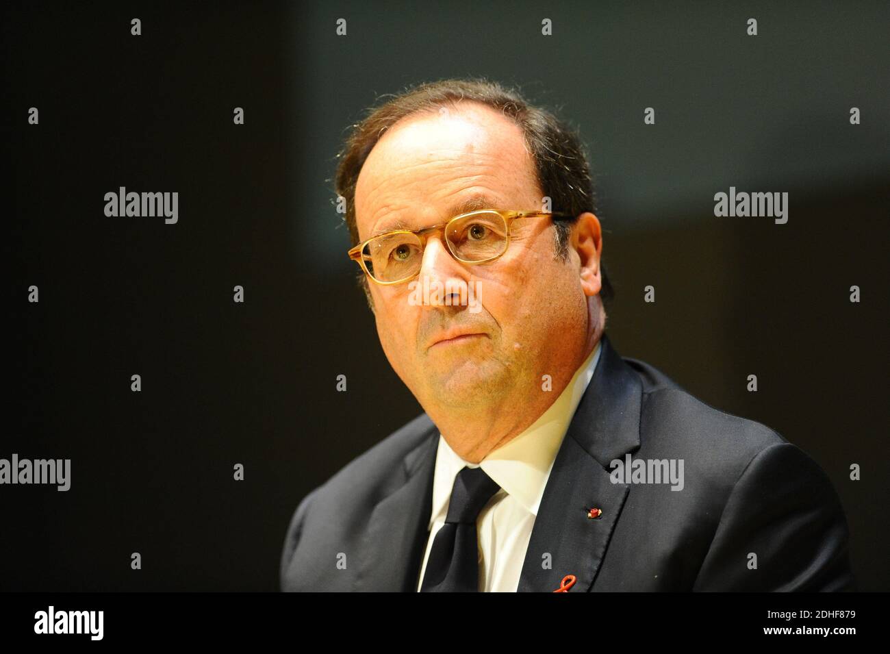 The former French President Francois Hollande during "The big speech ...