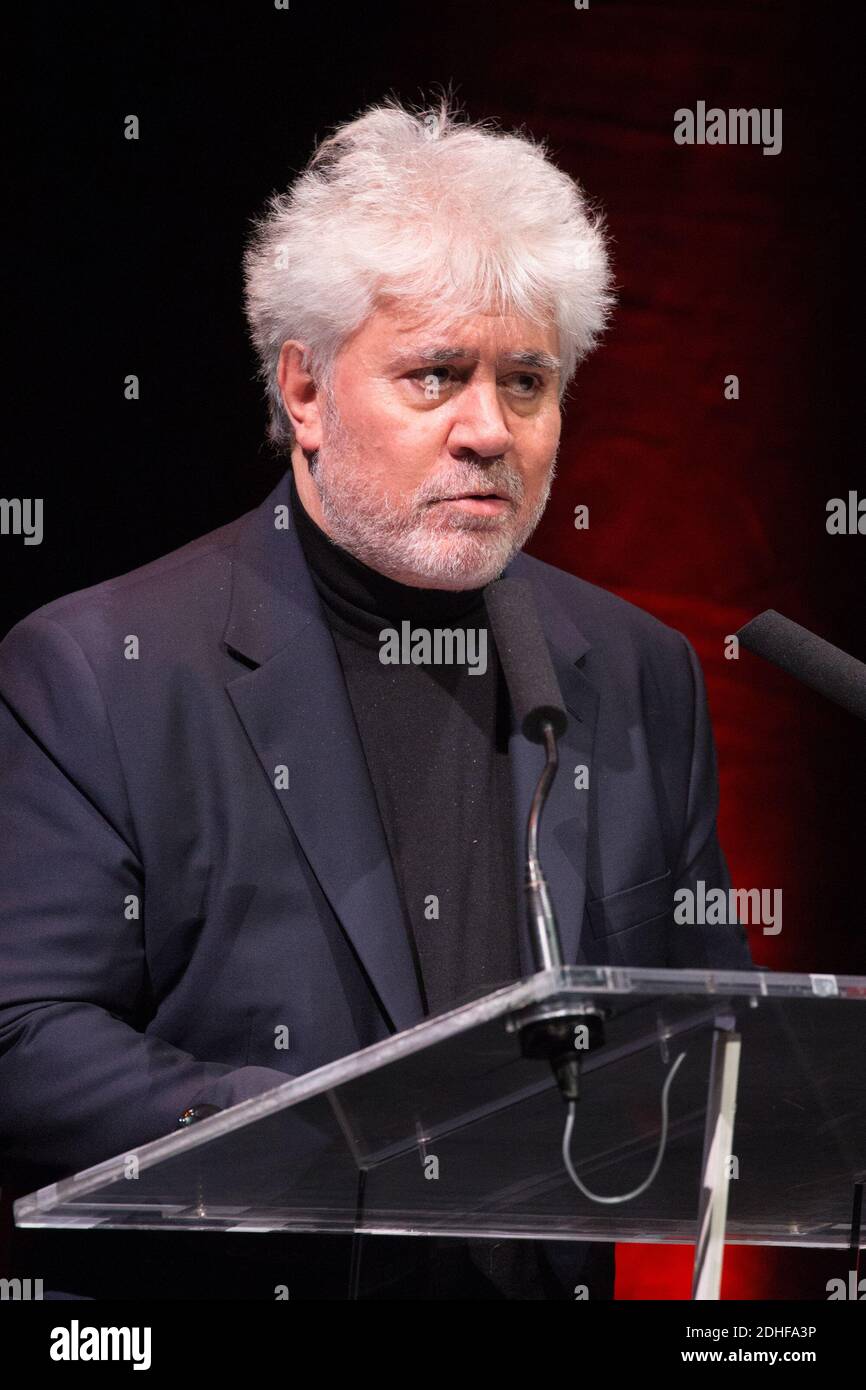 Pedro Almodovar attends the Tribute to Actress Jeanne Moreau at Odeon ...