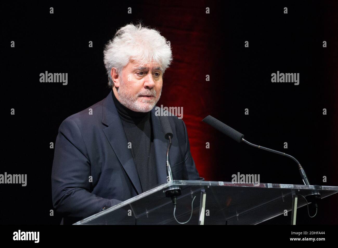 Pedro Almodovar attends the Tribute to Actress Jeanne Moreau at Odeon ...