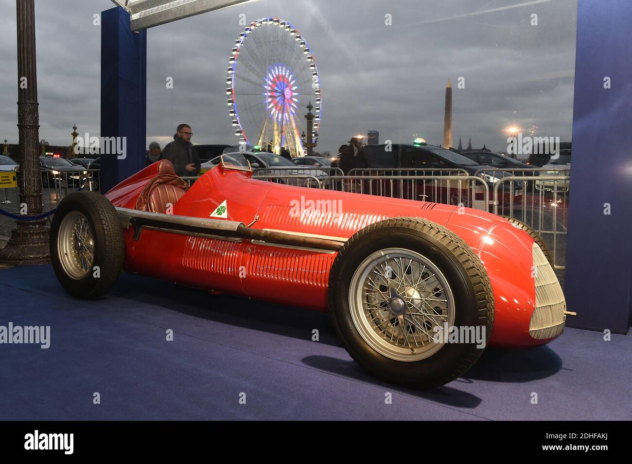 Legendary Alfetta 158 car is presented during the FIA Hall of Fame ...