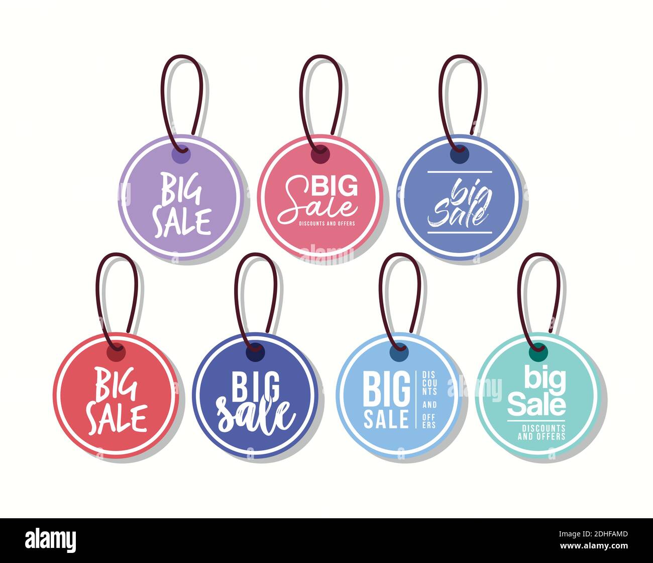 set of tags with big sale lettering Stock Vector Image & Art - Alamy