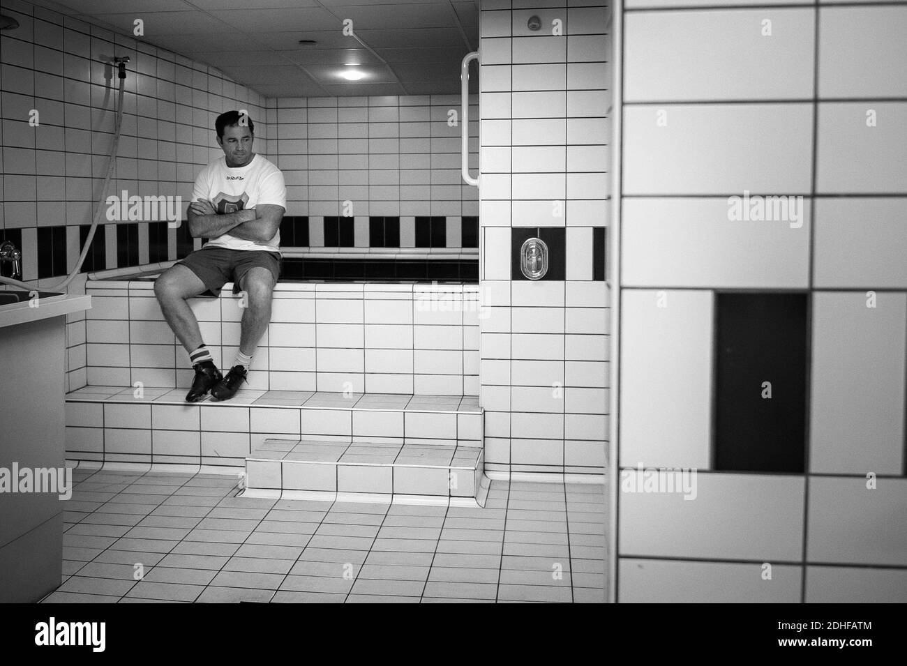 Atmosphere in the Barbarian Francais' locker room during the game ...