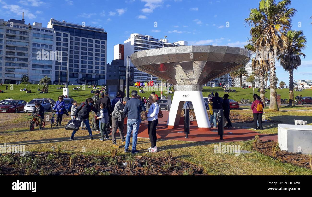 Automated Tourist Information Machine, Montevideo, Uruguay Stock Photo ...