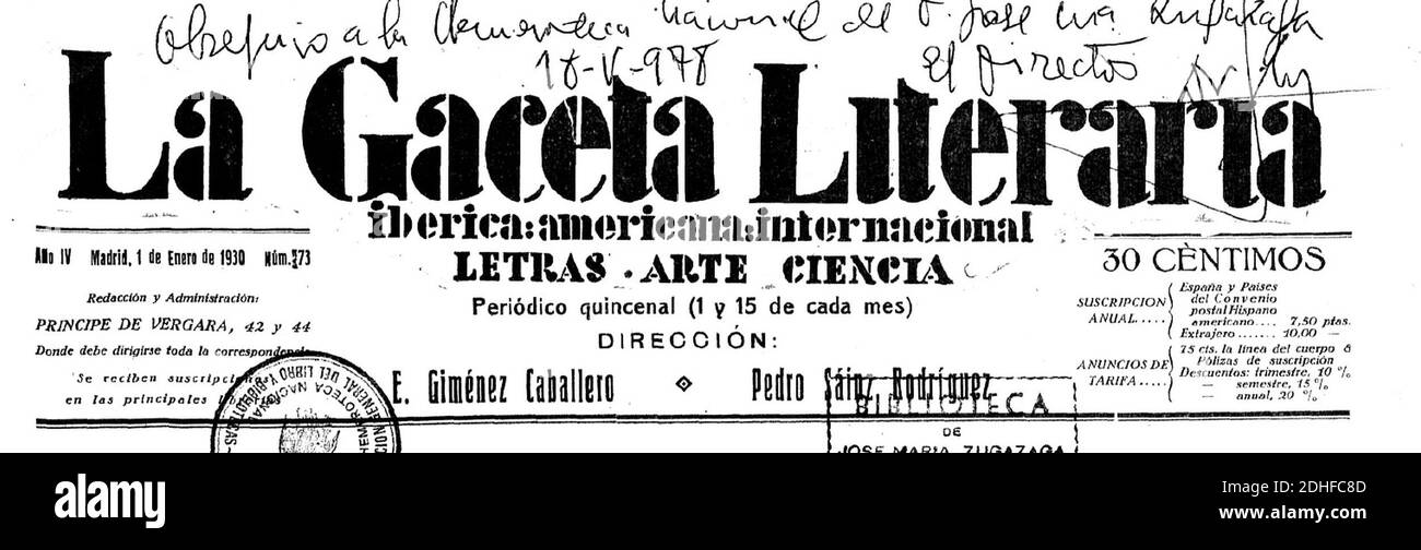 La literaria hi-res stock photography and images - Alamy