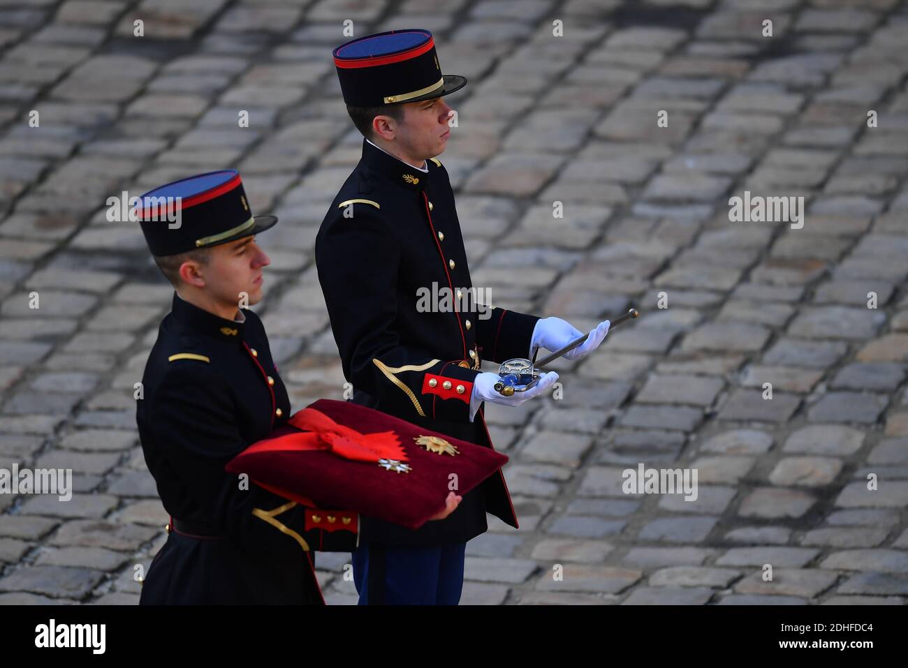 The coffin during a National Tribute ceremony for late member of the ...