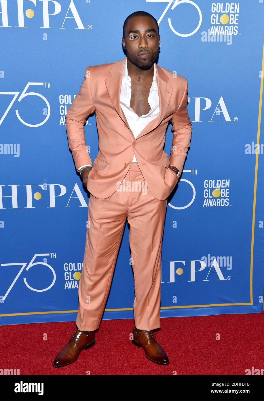 Marcc Rose attends the Golden Globes 75th anniversary special screening ...