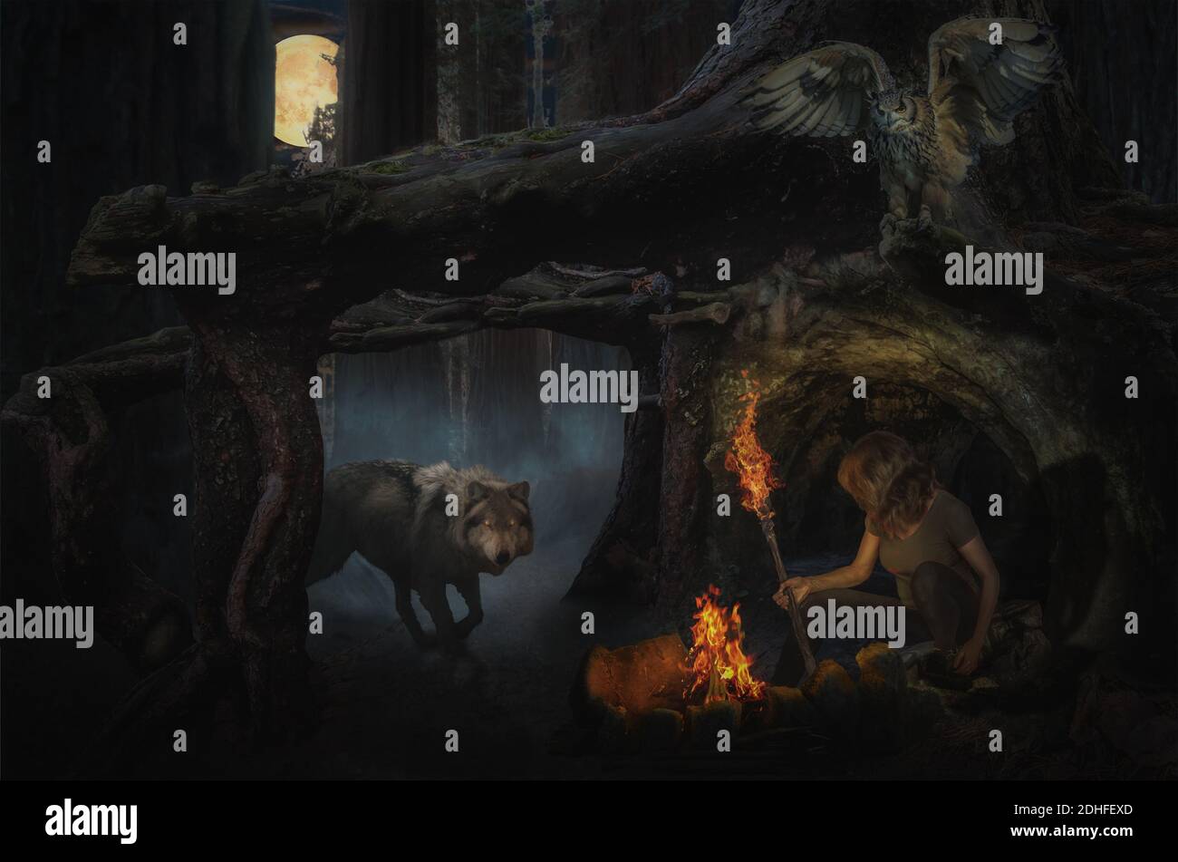 Wolf fairy hi-res stock photography and images - Alamy