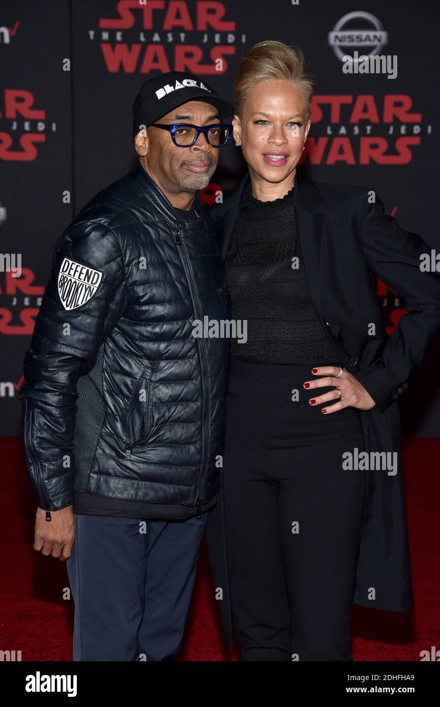 Spike Lee, Tonya Lewis Lee attend the world premiere of Disney Pictures ...