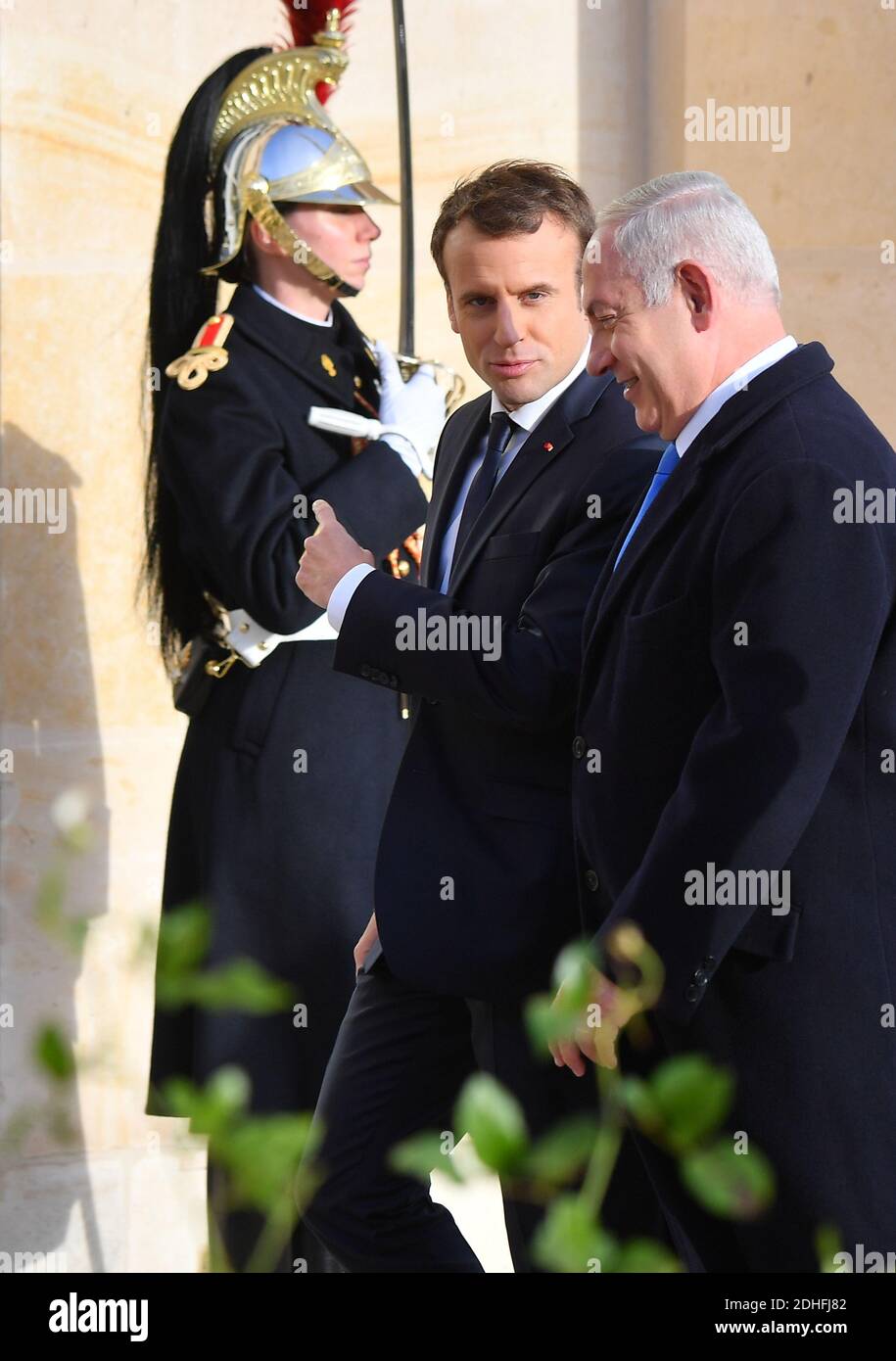 French President Emmanuel Macron welcomes Israeli Prime Minister ...