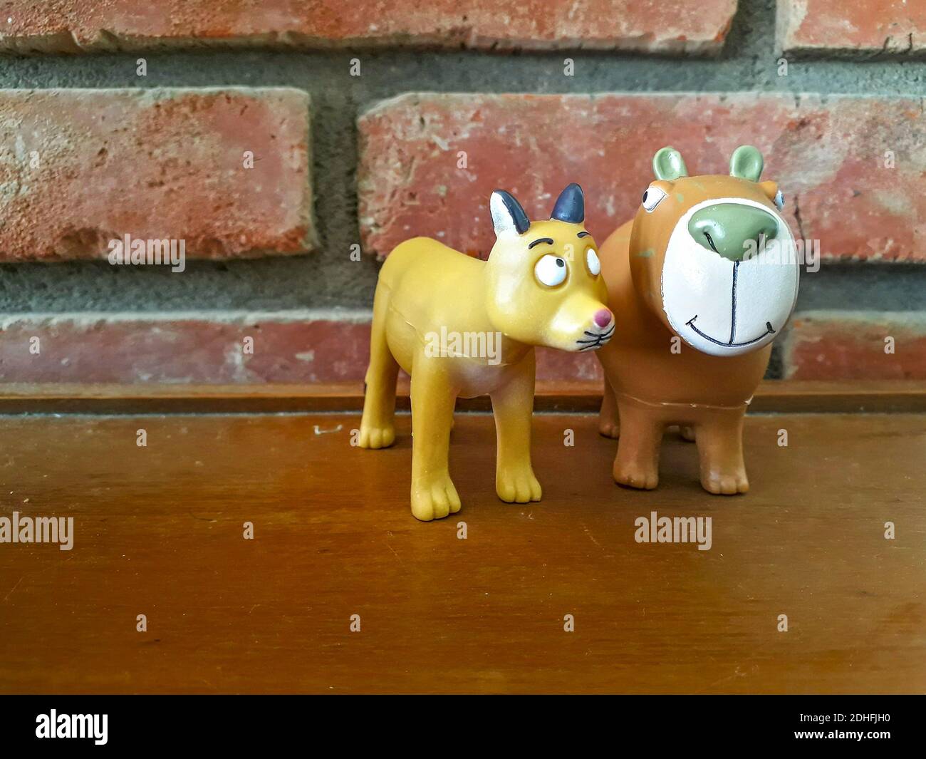 Funny Mammals Toys Over Desk Stock Photo - Alamy