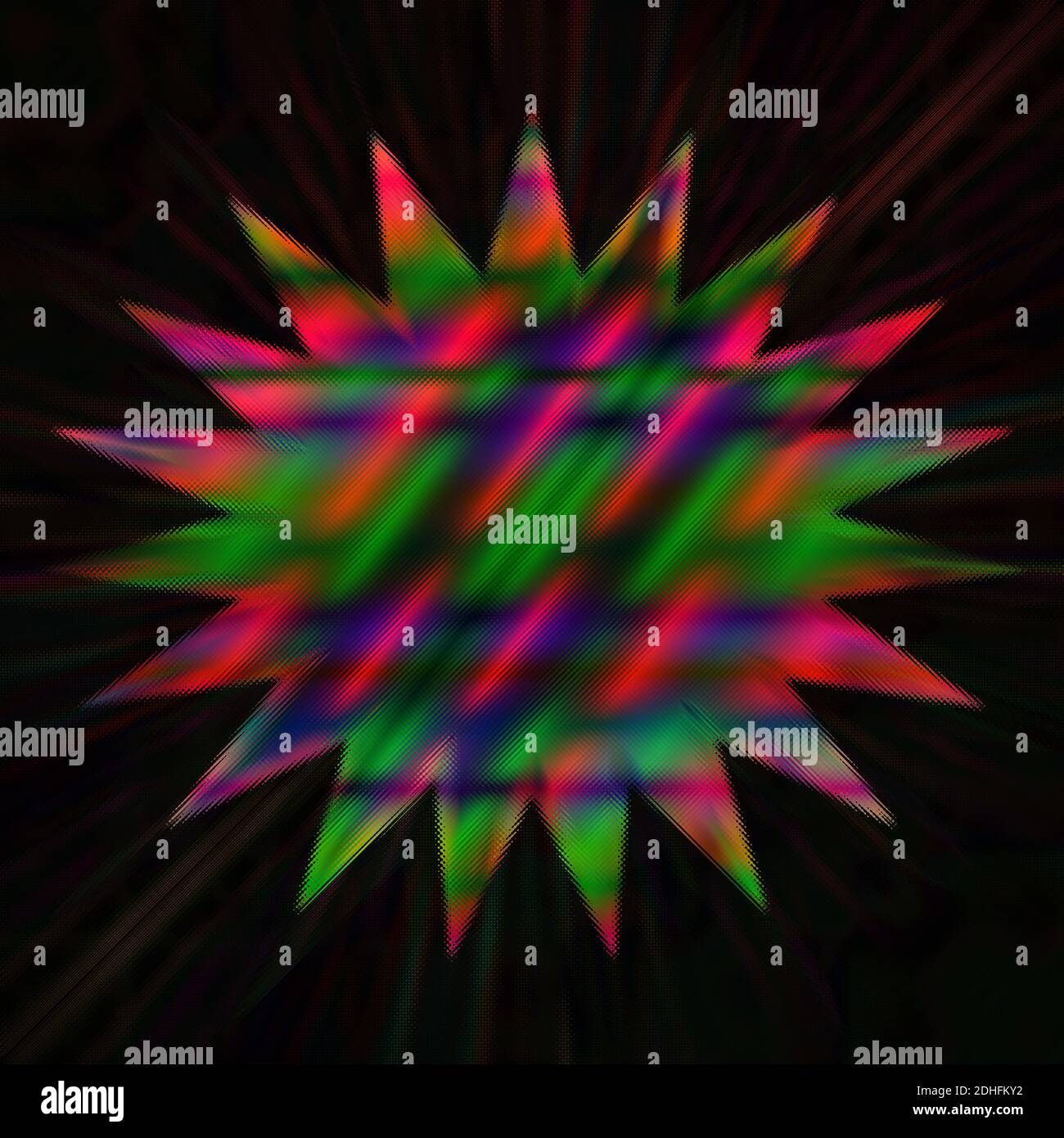 An abstract iridescent star shape burst background image Stock Photo ...