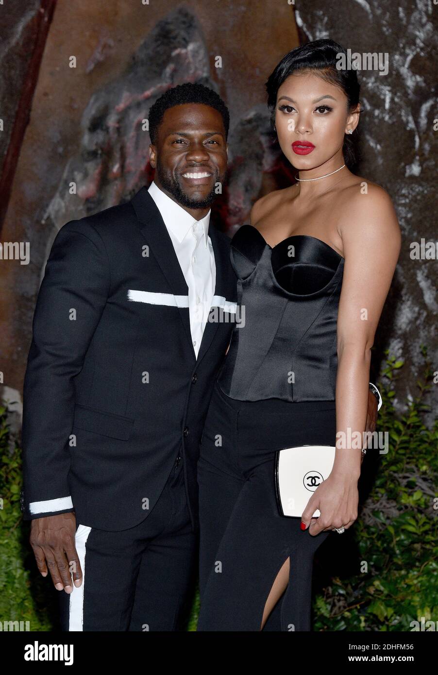 Kevin Hart and Eniko Parrish attend the premiere of Columbia Pictures ...