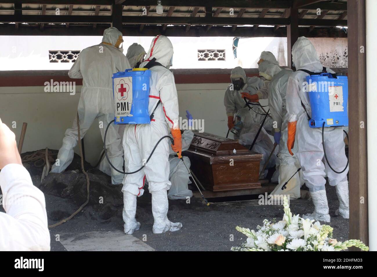 Yogyakarta, Indonesia. 09th Dec, 2020. Officers wearing personal ...