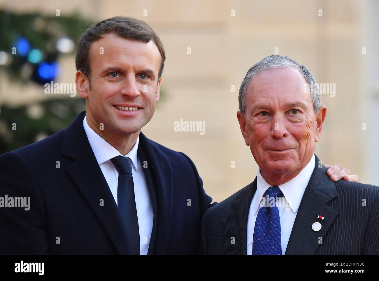 File photo - French President Emmanuel Macron welcomes US businessman ...
