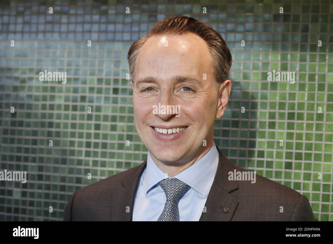 AXA's CEO Thomas Buberl attending the One Planet Summit on December 12 ...