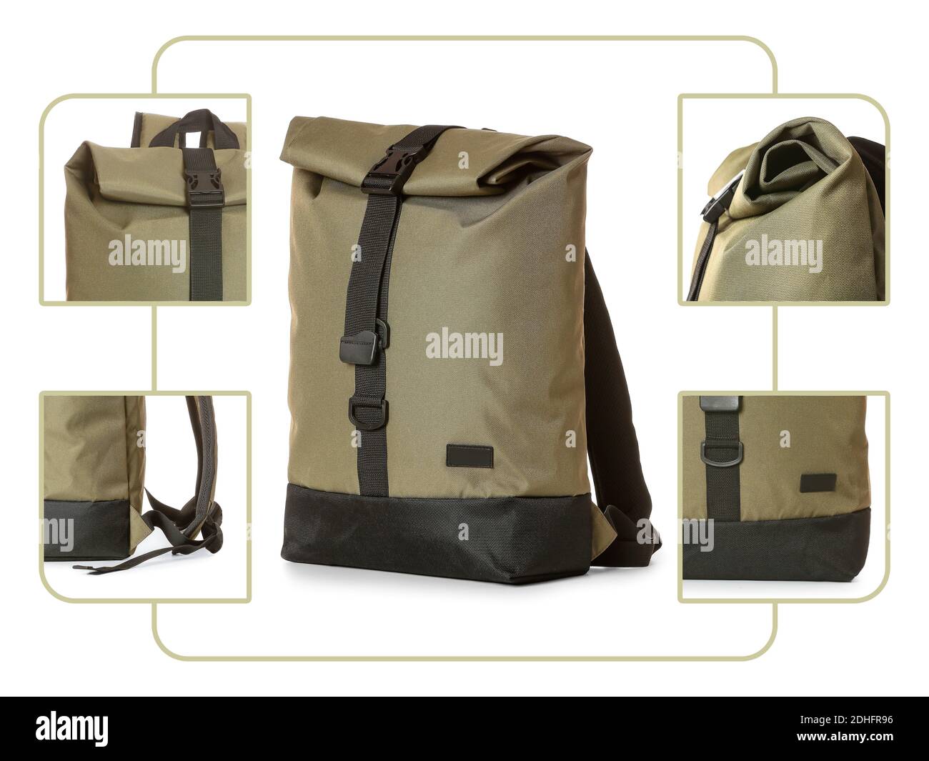 Set of travel backpack on white background Stock Photo - Alamy