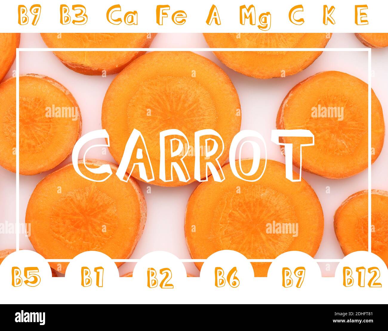 Fresh cut carrot on white background Stock Photo - Alamy