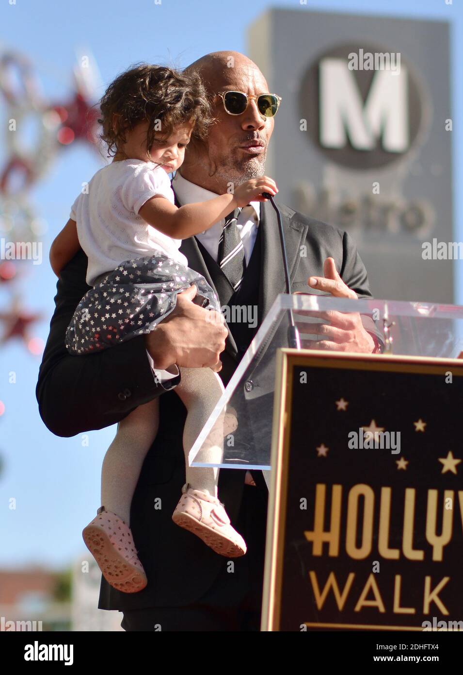 Jasmine Johnson attends the ceremony honoring her father Dwayne Johnson ...