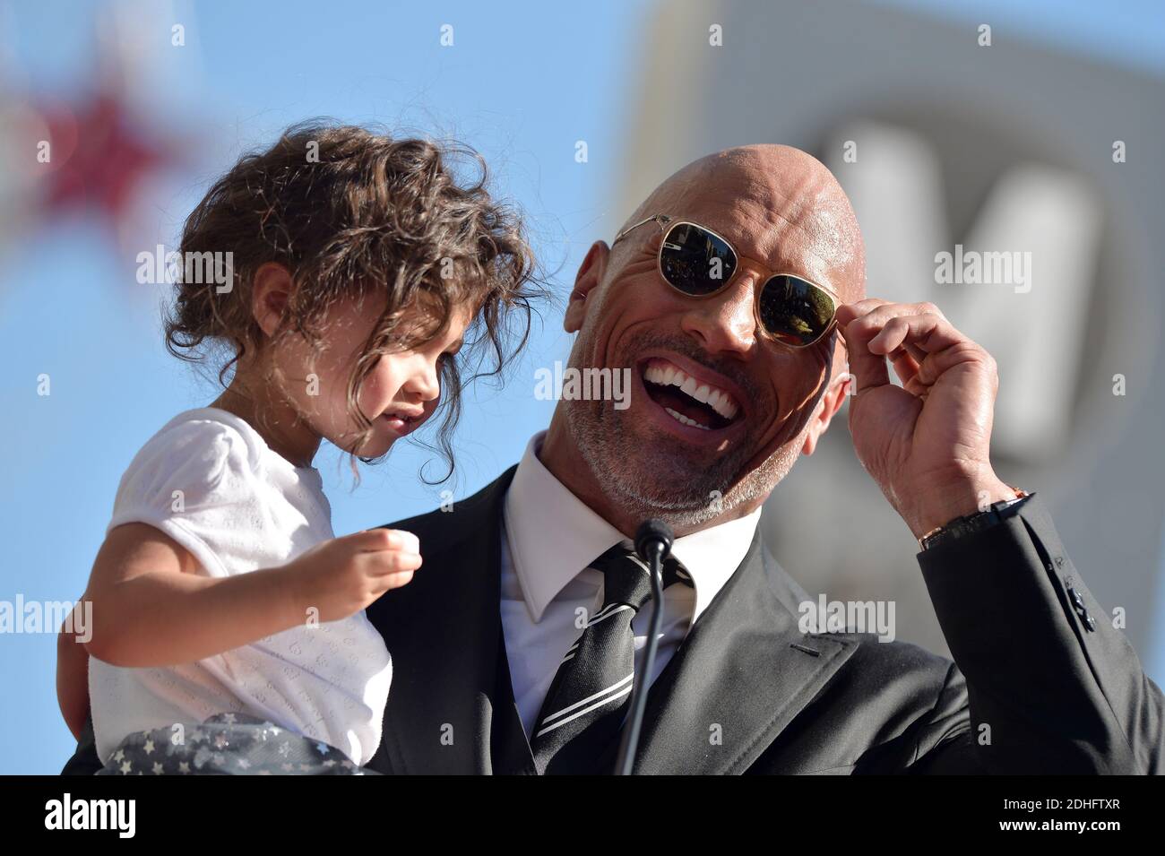 Jasmine Johnson attends the ceremony honoring her father Dwayne Johnson ...