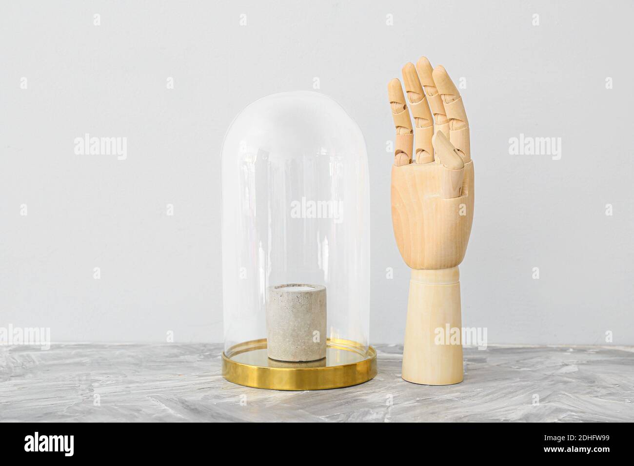 Wooden hand under dome hi-res stock photography and images - Alamy