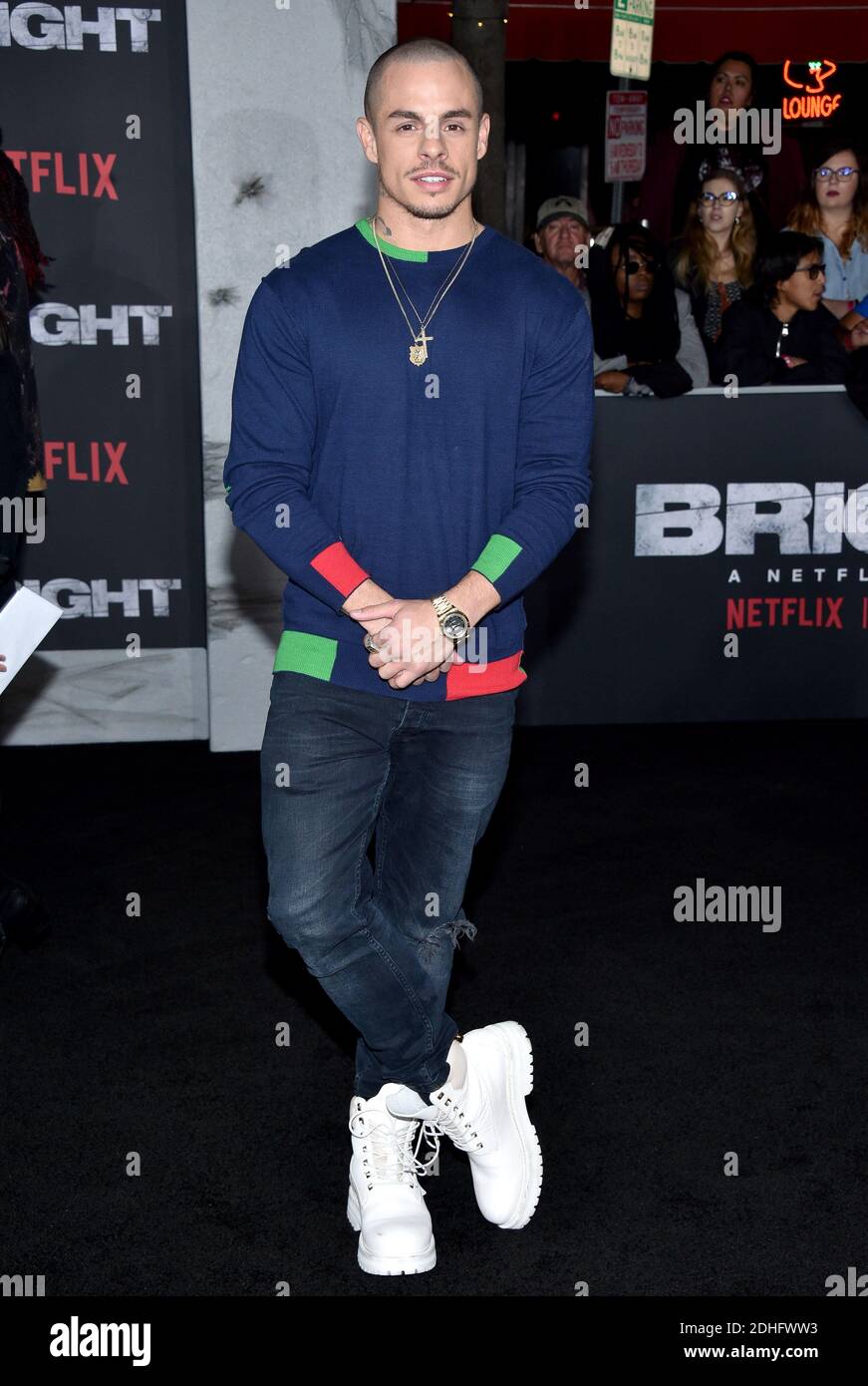 Casper Smart attends the Premiere of Netflix's 'Bright' at Regency ...