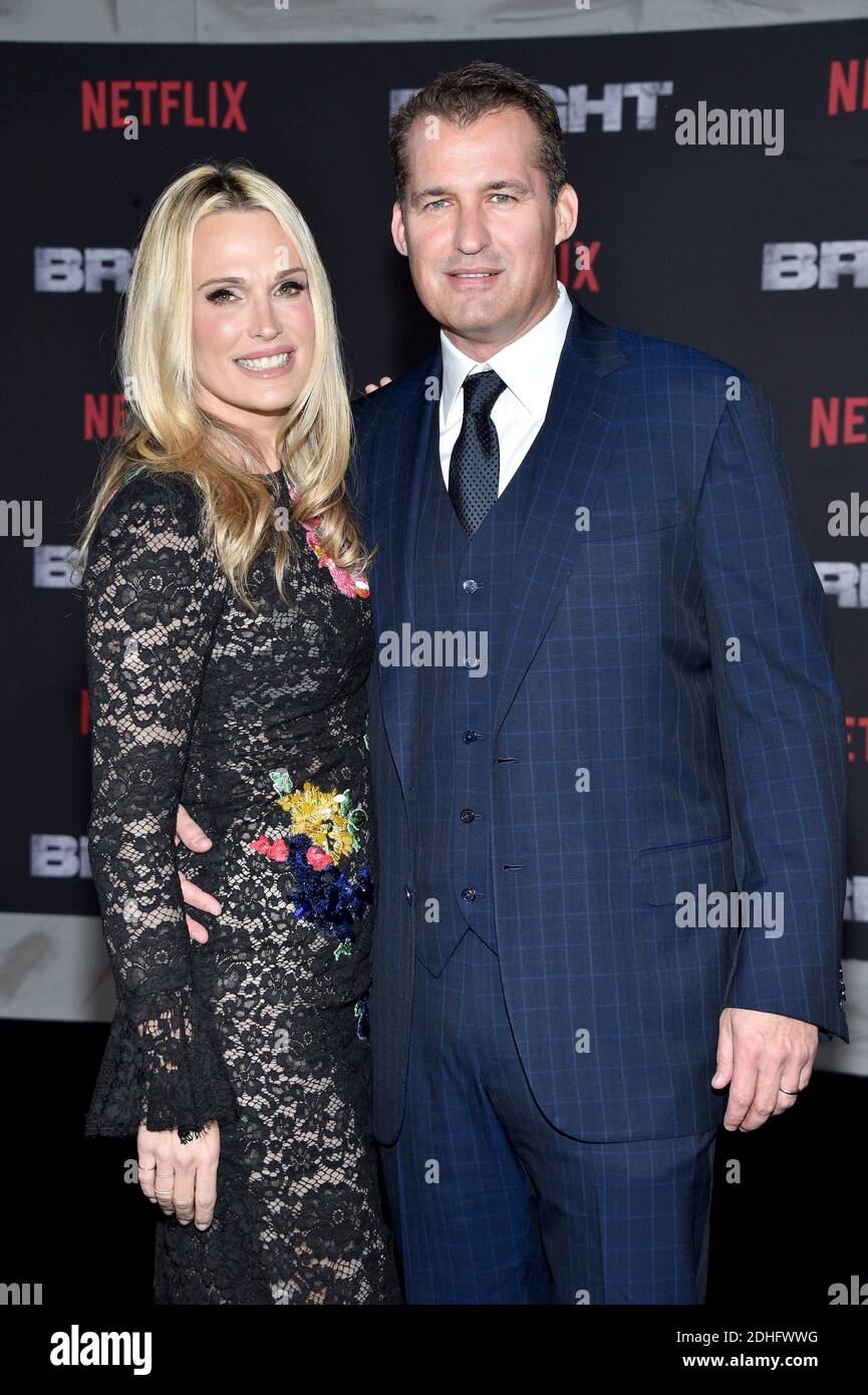 Molly Sims, Scott Stuber attend the Premiere of Netflix's 'Bright' at ...