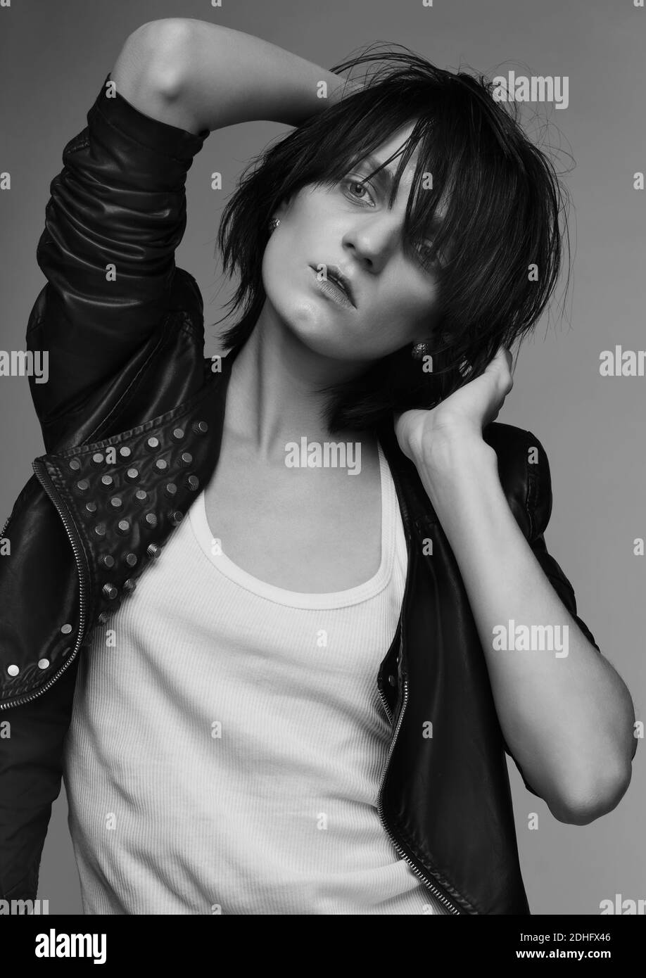 Goth chic Black and White Stock Photos & Images - Alamy