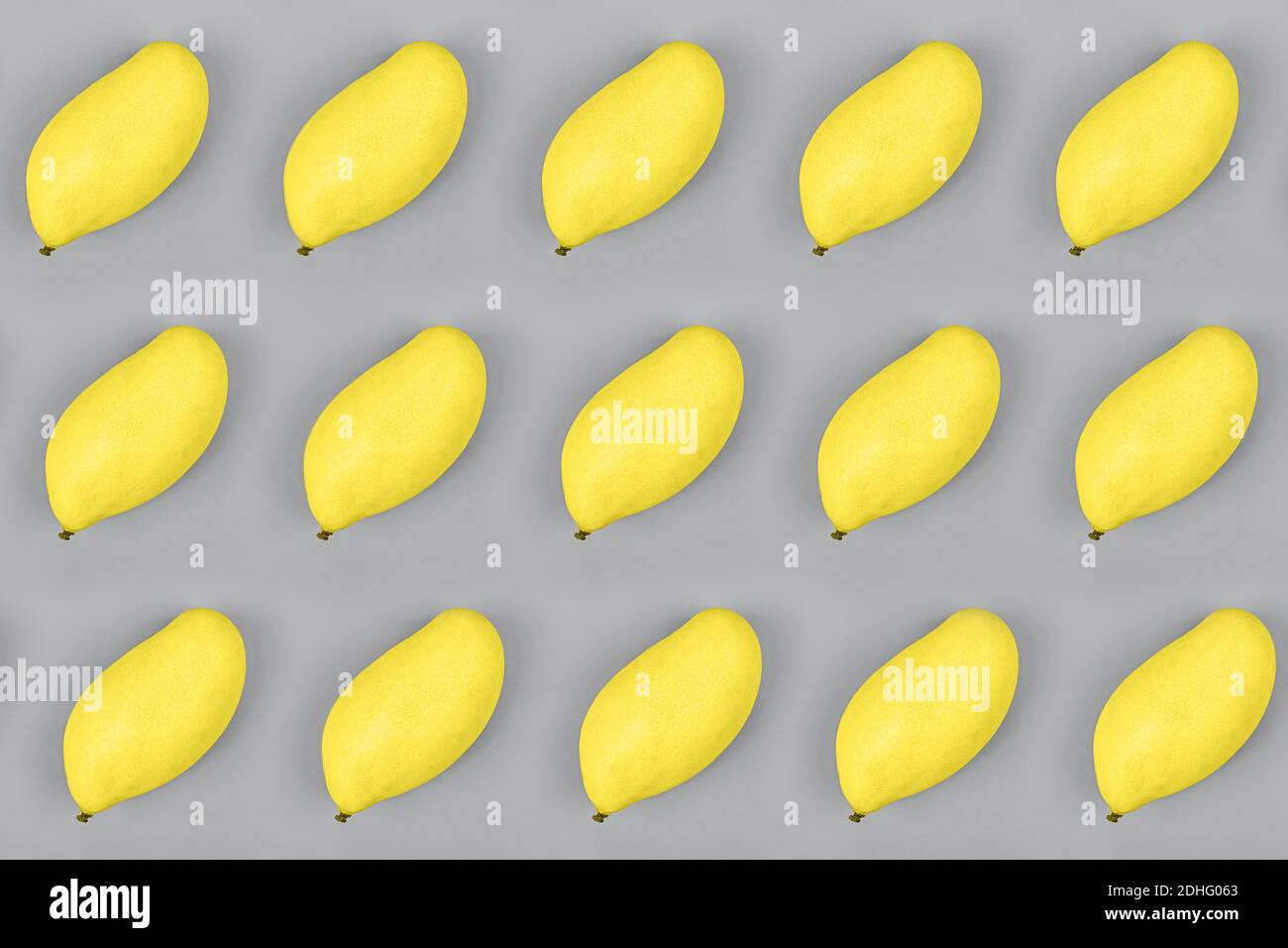 Fresh mango on gray background. Colors of the year 2021: ultimate gray ...