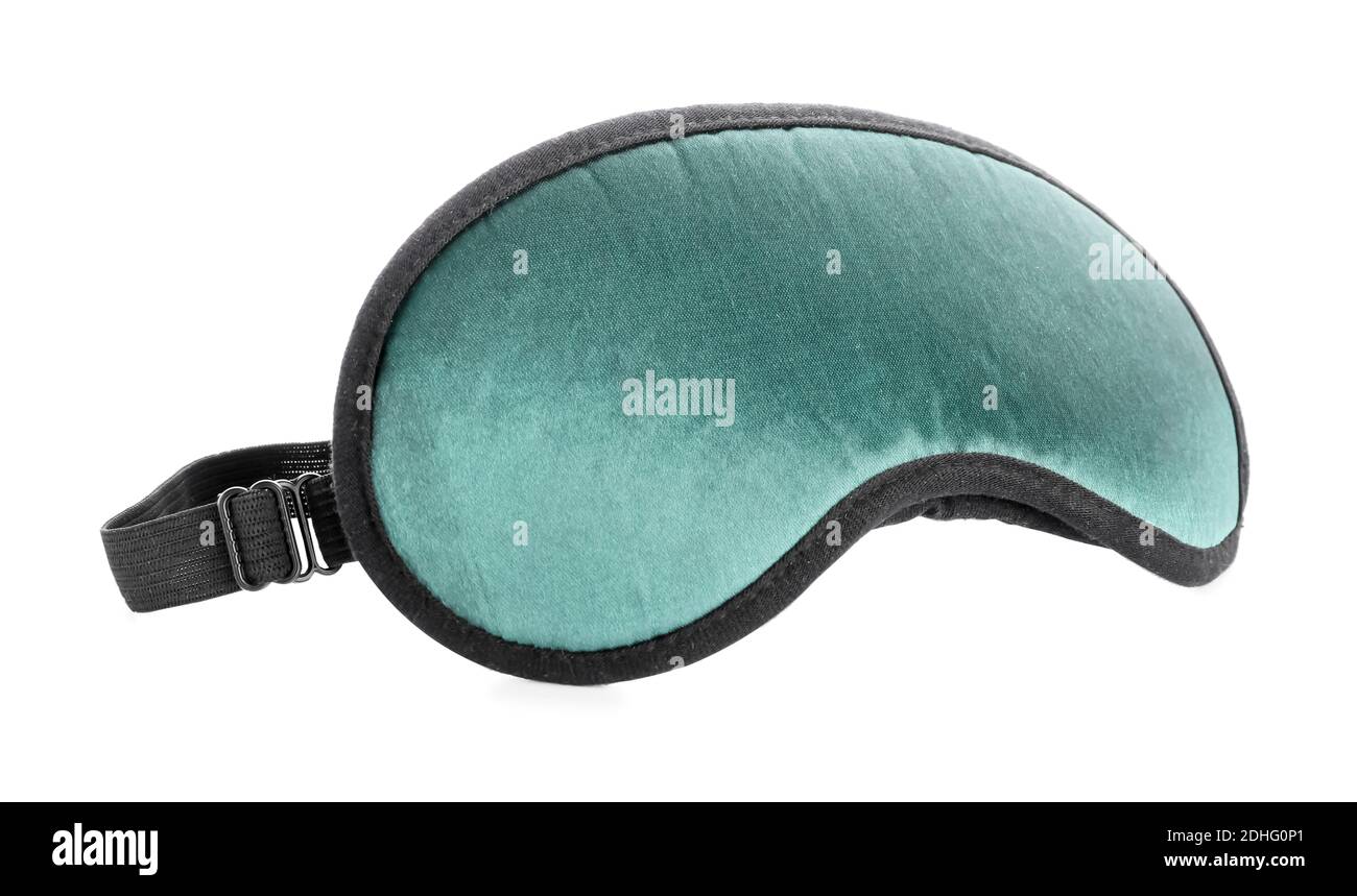 Sleep mask on white background Stock Photo - Alamy