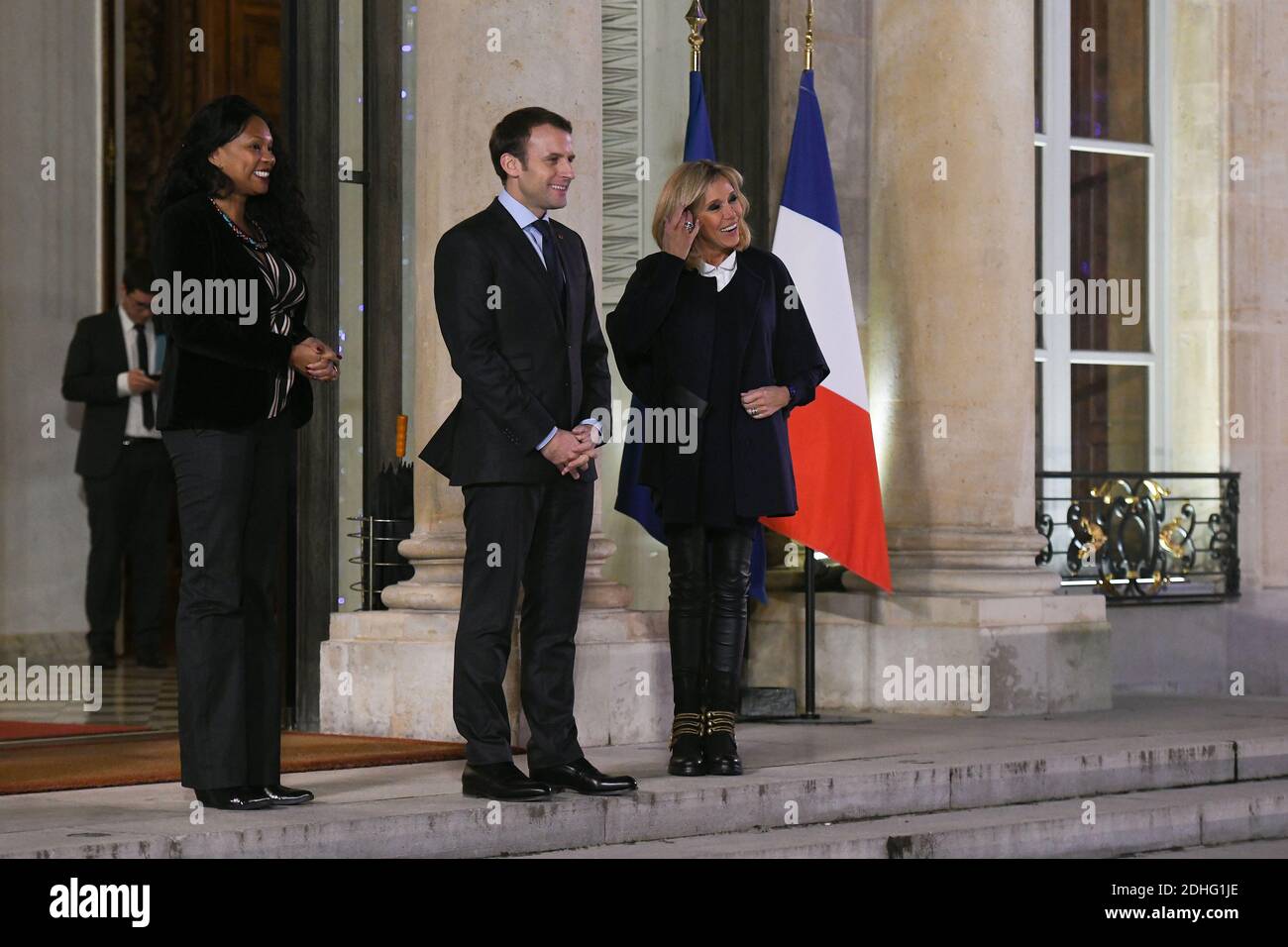 French President Emmanuel Macron and his wife Brigitte host the 2017 ...