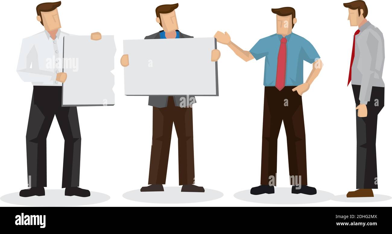 Businessman giving a presentation to his colleagues. Isolated vector ...