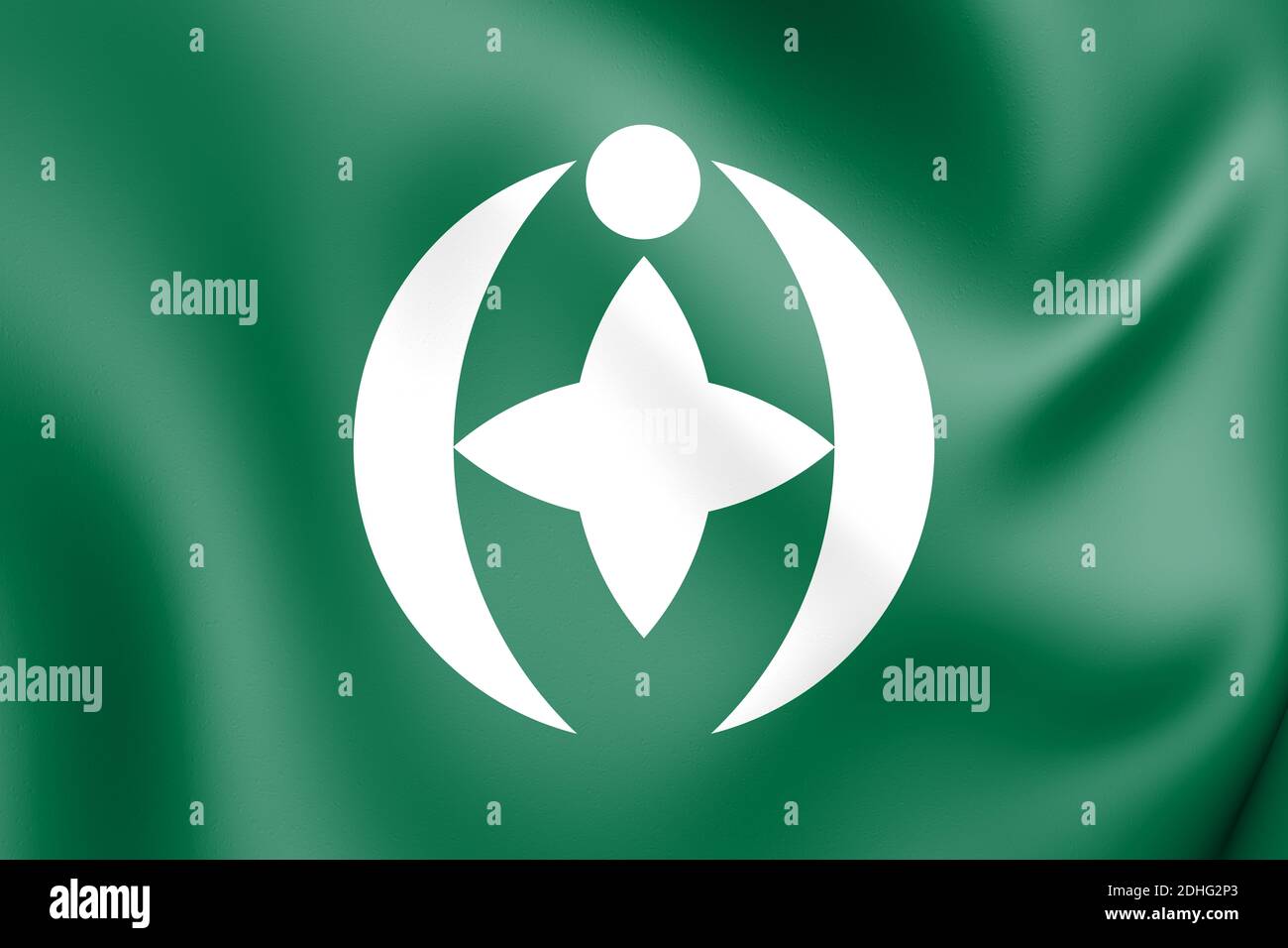 3D Flag of Chiba (Chiba Prefecture), Japan. 3D Illustration Stock Photo ...