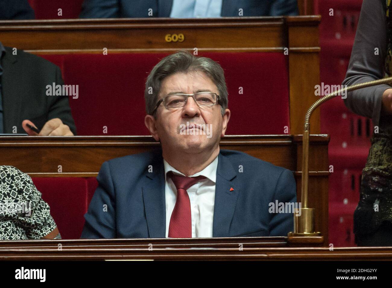 Jean-Luc Melenchon at National Assembly, France, December 19, 2017 ...