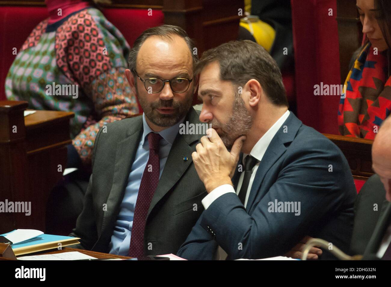 Prime Minister Edouard Philippe and Jerome Castaner at National ...
