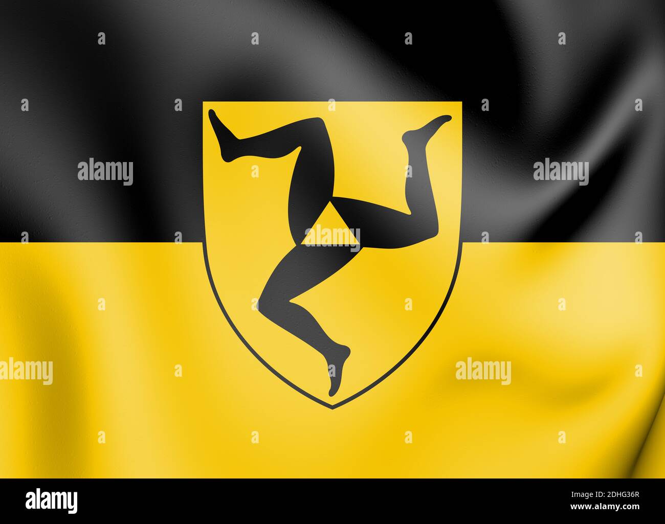 3D Flag of Fuessen (Bavaria), Germany. 3D Illustration Stock Photo - Alamy