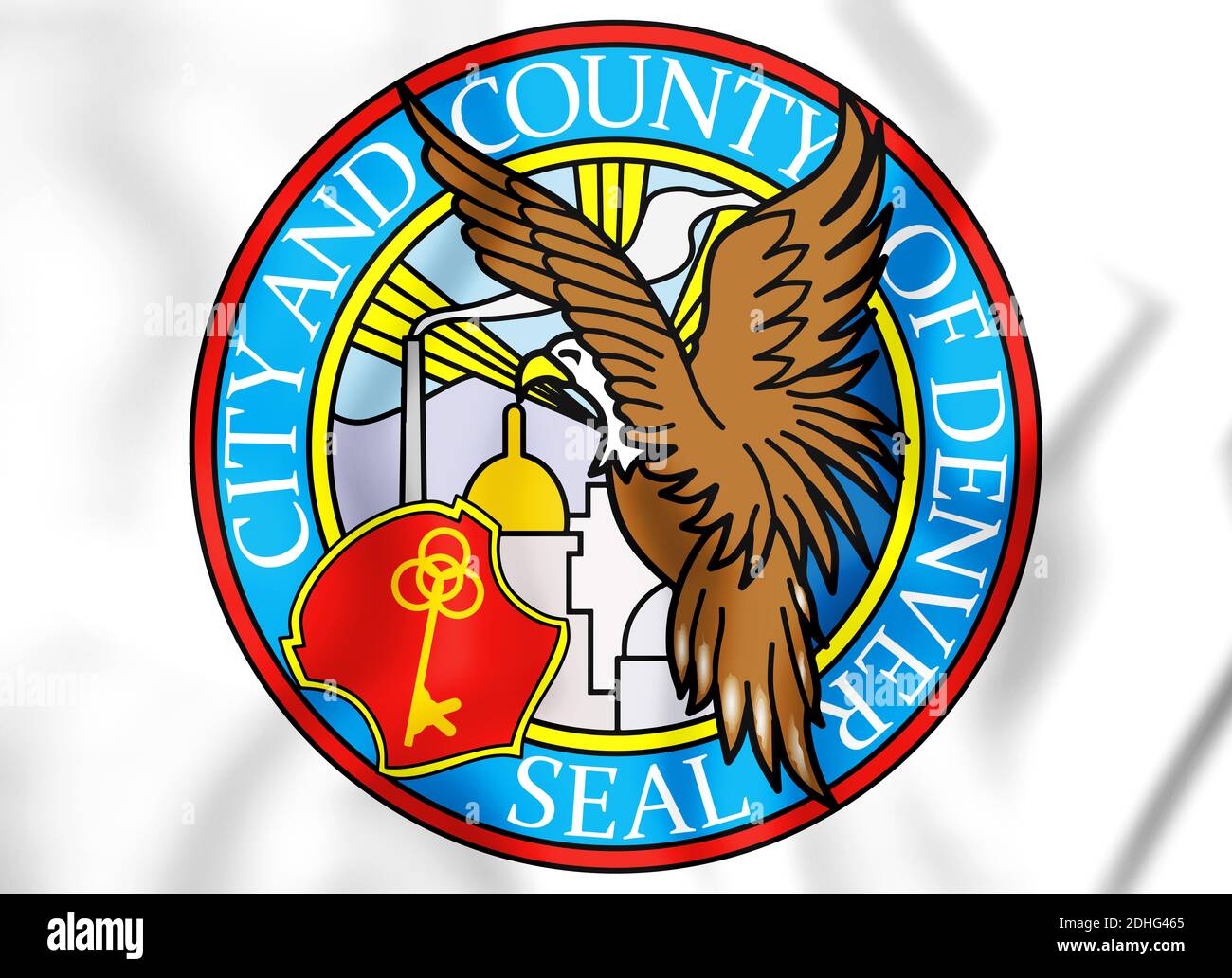 3D Seal of Denver (Colorado), USA. 3D Illustration Stock Photo - Alamy